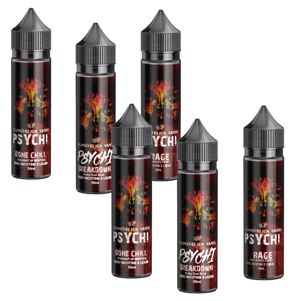 Psychi 50/50 50ml E-Liquid Shortfill (3 for £18) - we are vapes